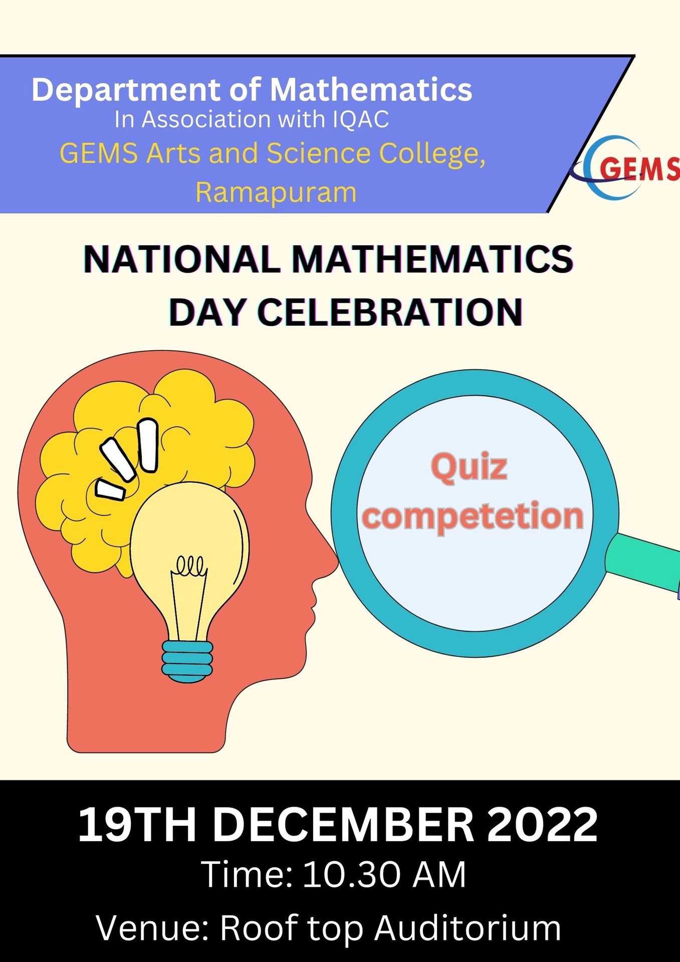 NATIONAL MATHEMATICS DAY | GemsCollege